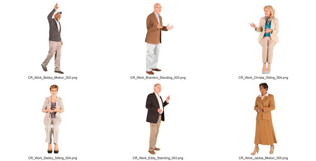 2d Cut Out People Work v.7 | CadRender Store